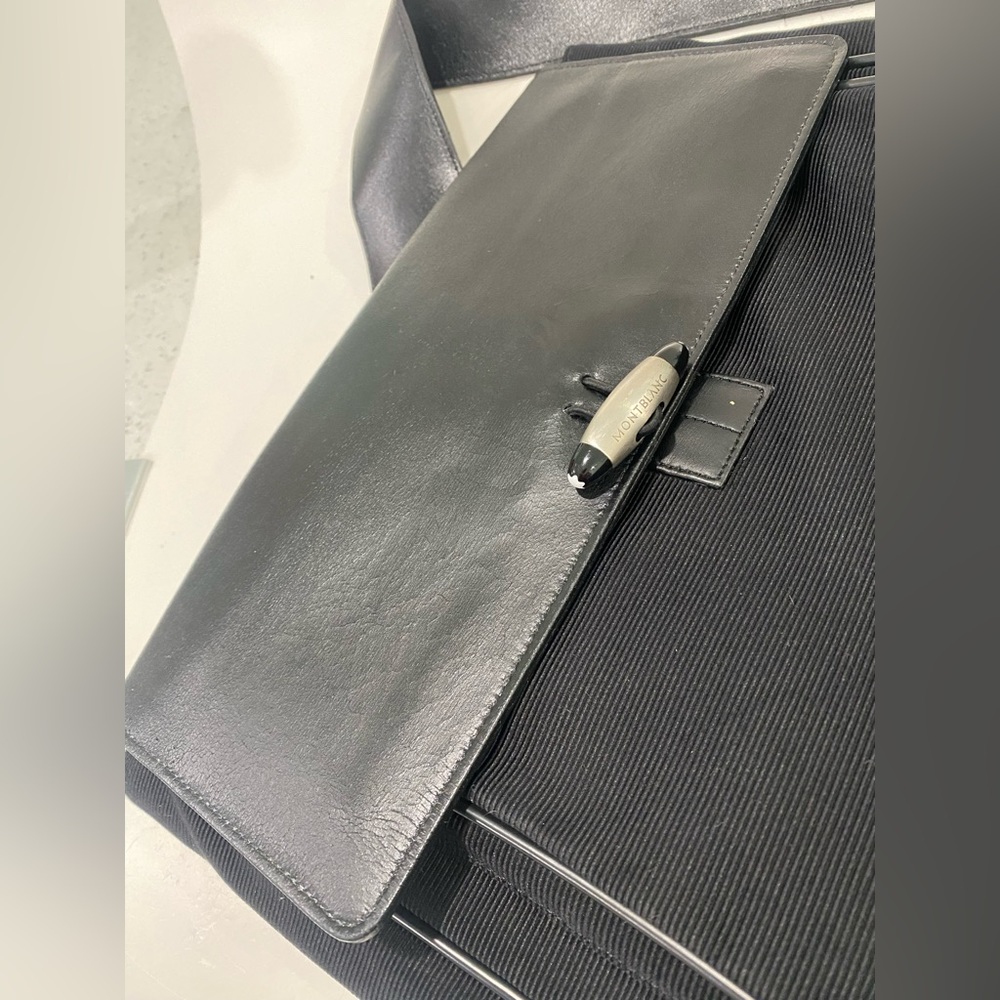 Montblanc Meisterstuck Leather Messenger Bag Purse Us… - Gem